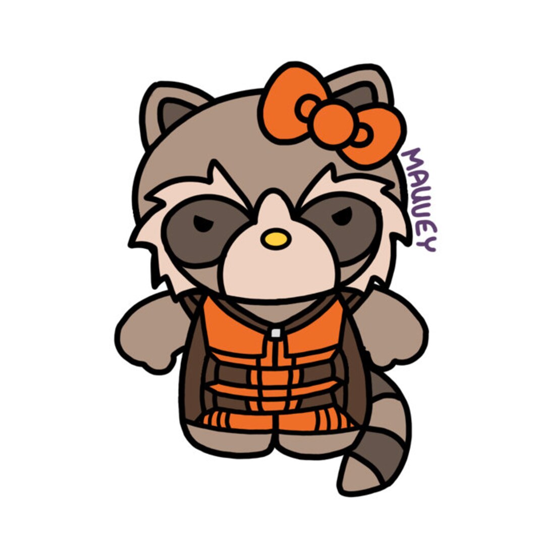 Hello Kitty Rocket the Raccoon - Etsy