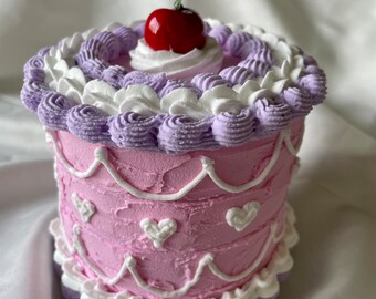 Fake Cake Jewelry Box With Mirror Vintage Cherry Decor the Betty - Etsy