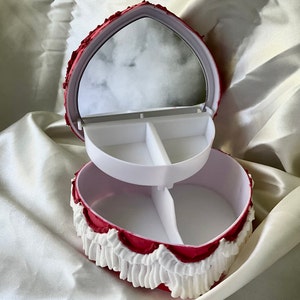 Fake Cake Jewelry Box With Mirror - Vintage Cherry Decor - “the ...