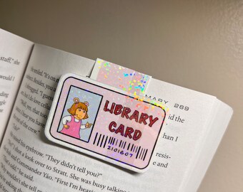 DW Library Card Bookmark Holographic Magnetic Bookmark Book Club ...