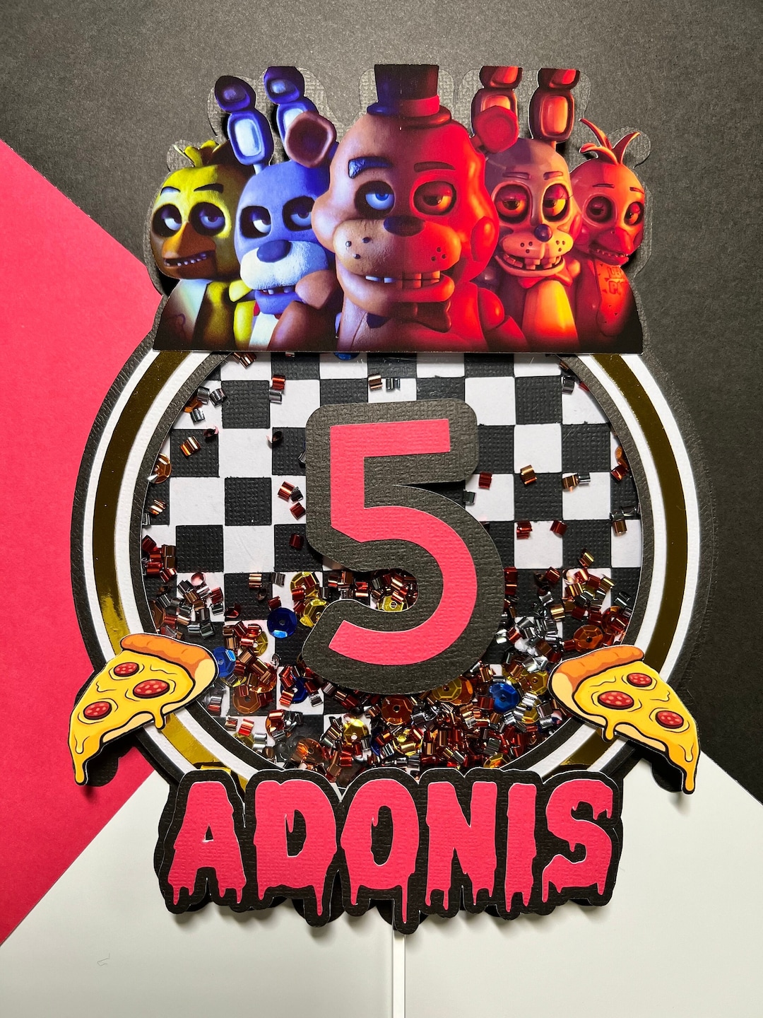 Five Nights at Freddy’s Shaker Cake Topper | FNAF Cake Topper | Shaker ...