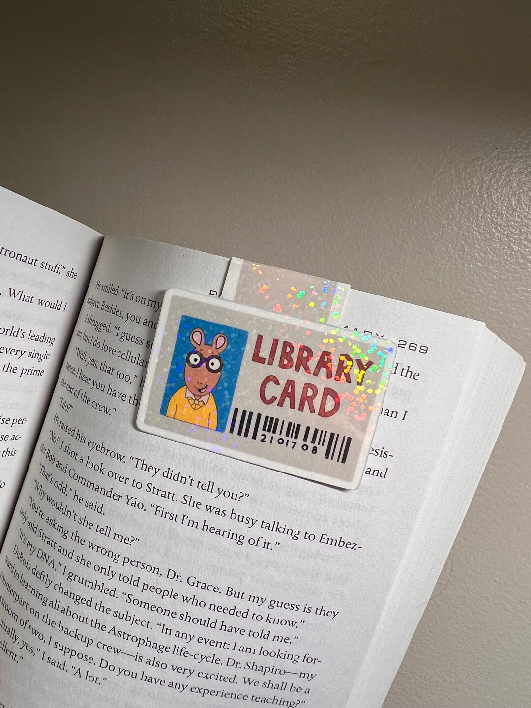 Arthur Library Card Bookmark - Etsy