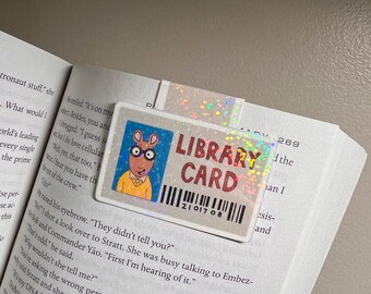 Arthur Library Card Holographic Magnetic Bookmark Arthur and Friends ...