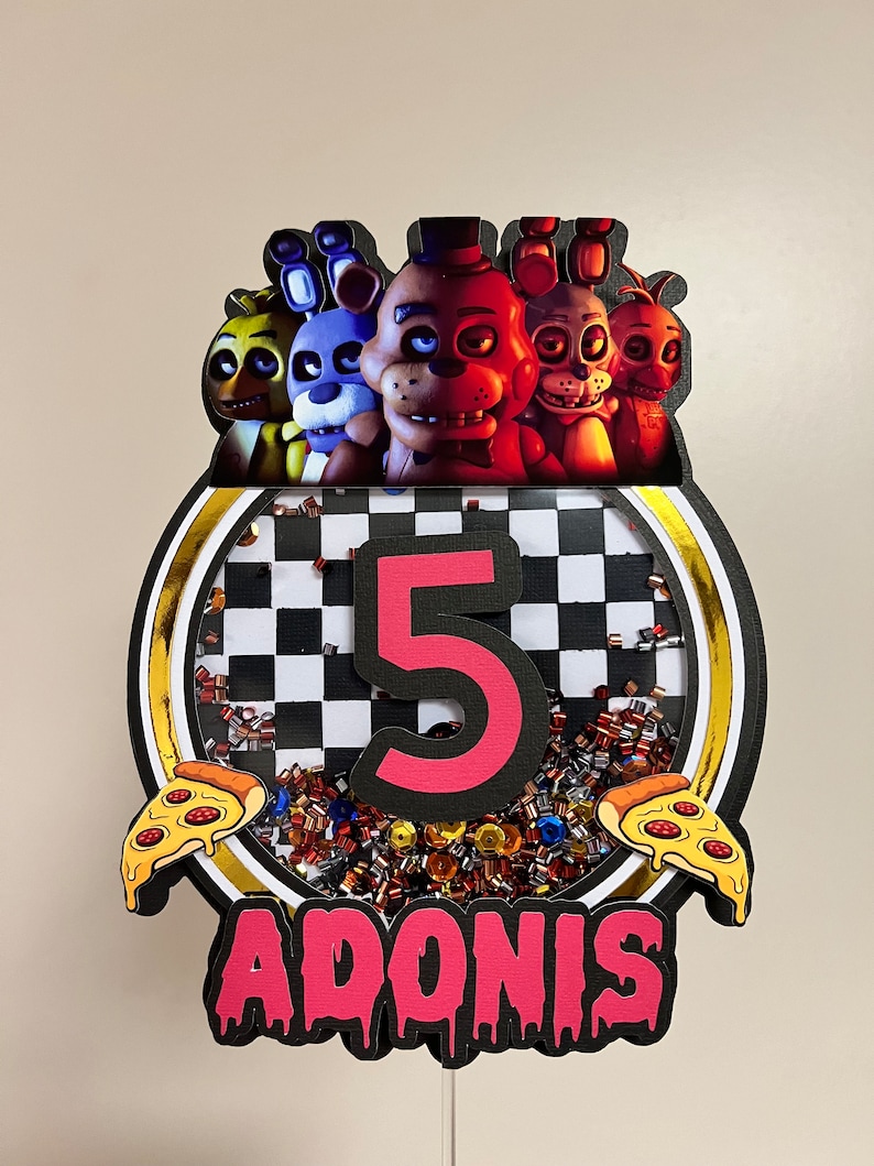 Five Nights at Freddy’s Shaker Cake Topper | FNAF Cake Topper | Shaker ...
