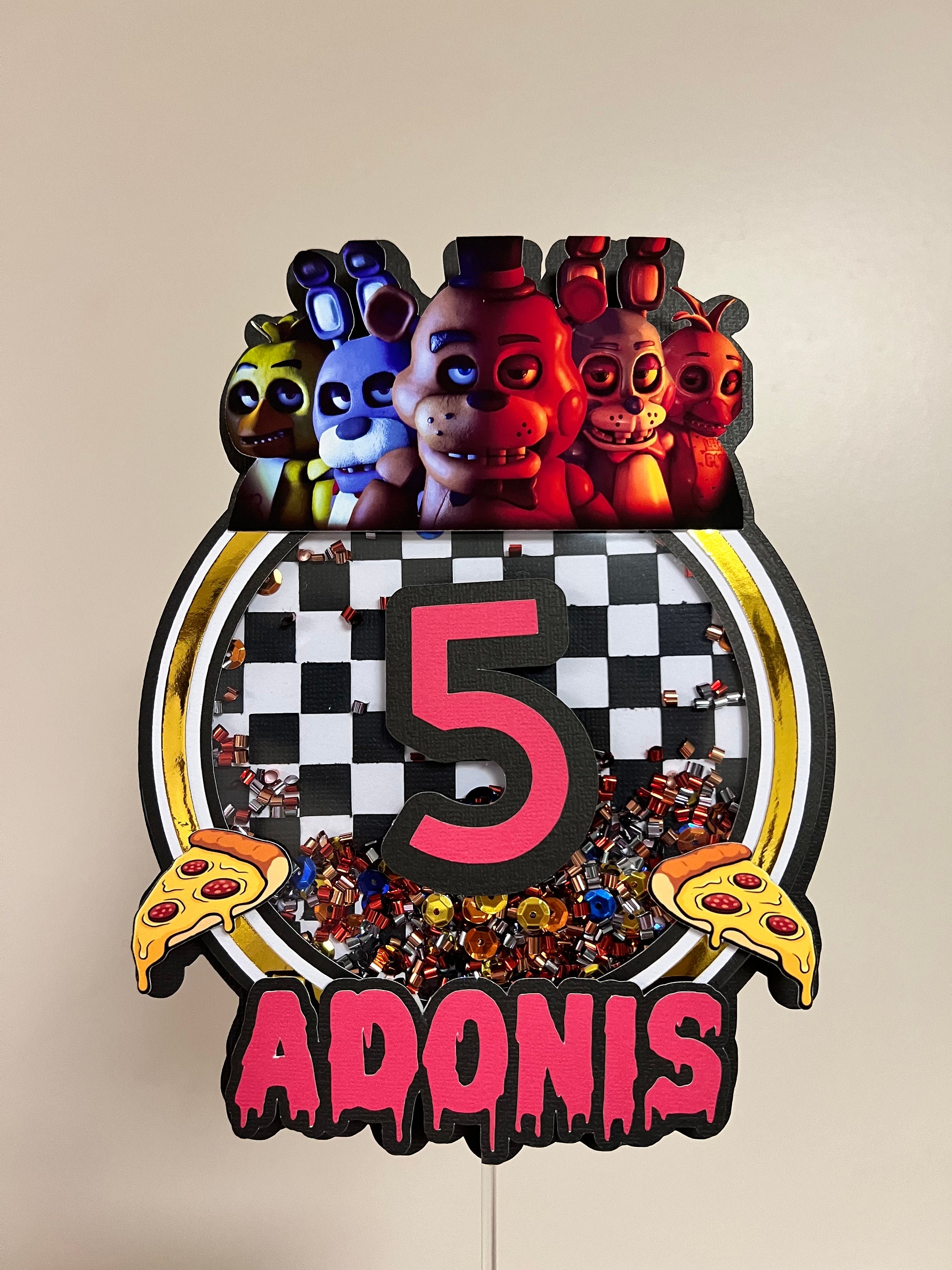 Five Nights at Freddy’s Shaker Cake Topper | FNAF Cake Topper | Shaker ...