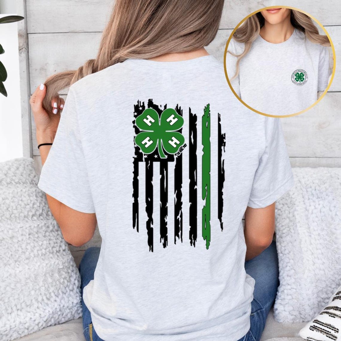 Show Flag T-shirt: Patriotic Clover Tee - Etsy