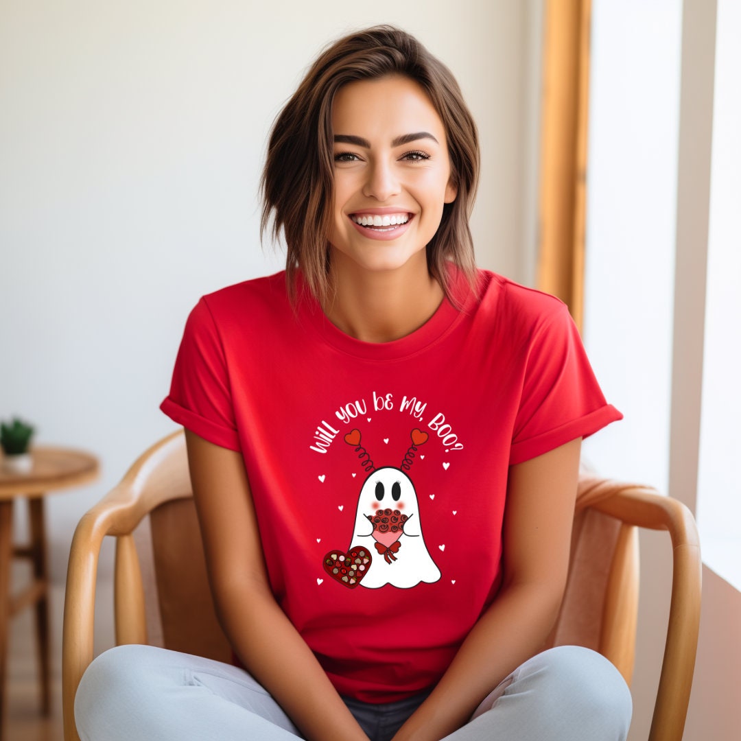Will You Be My Boo T-shirt, Valentines T-shirt, Ghost Shirt, Be My Boo ...