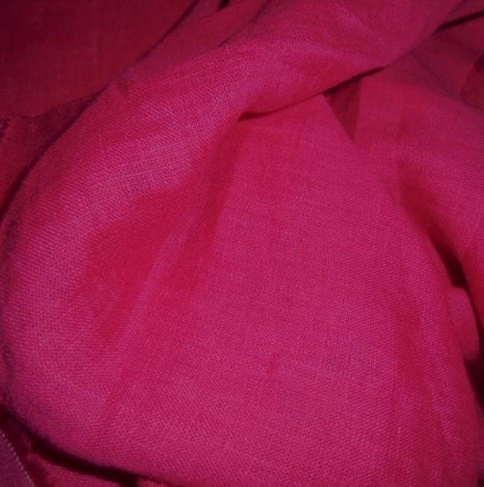 Viva Magenta Linen Curtain / 2 Panels / Linen Curtains With Rod Pocket ...