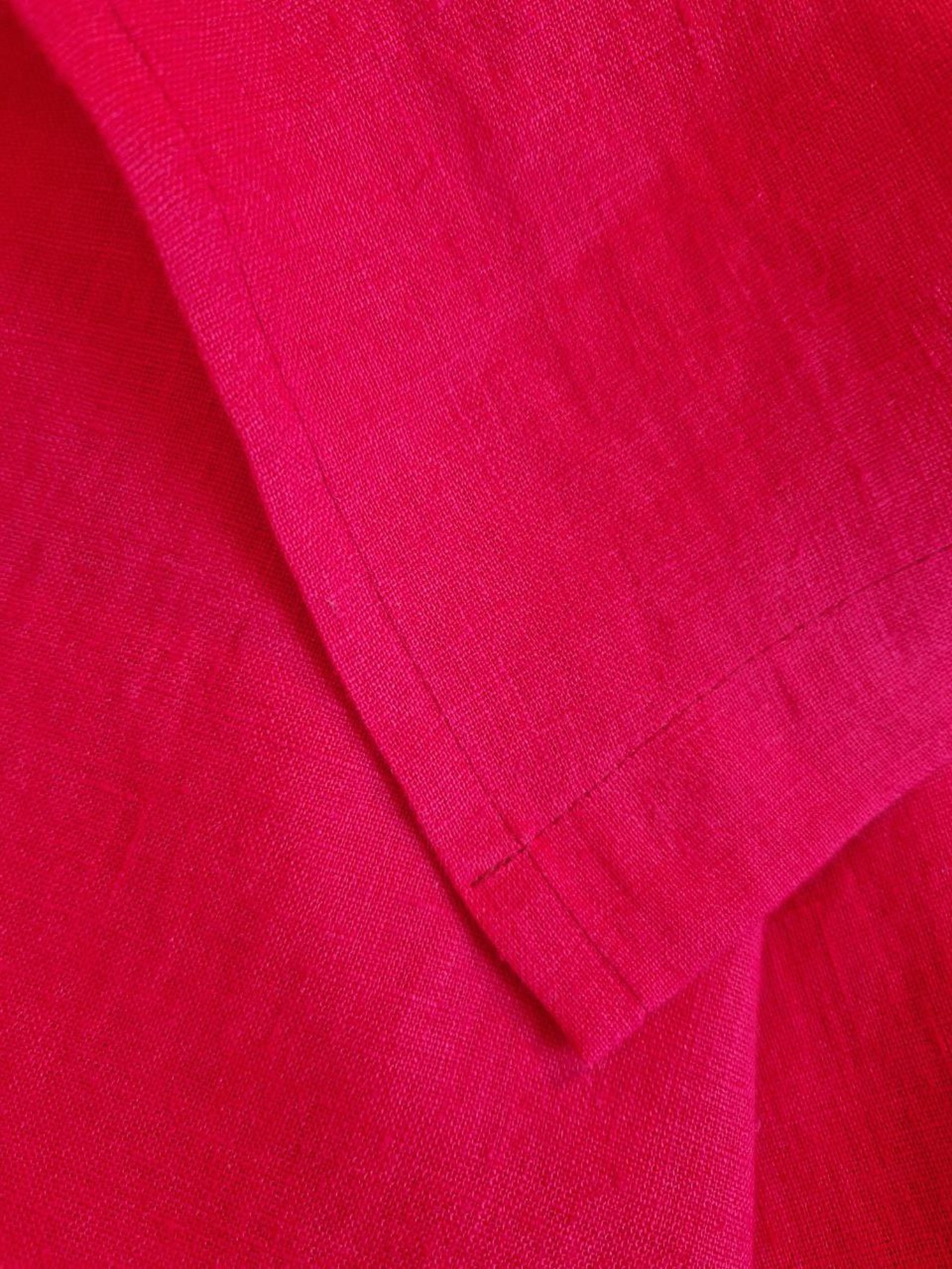 Viva Magenta Linen Curtain / 2 Panels / Linen Curtains With Rod Pocket ...