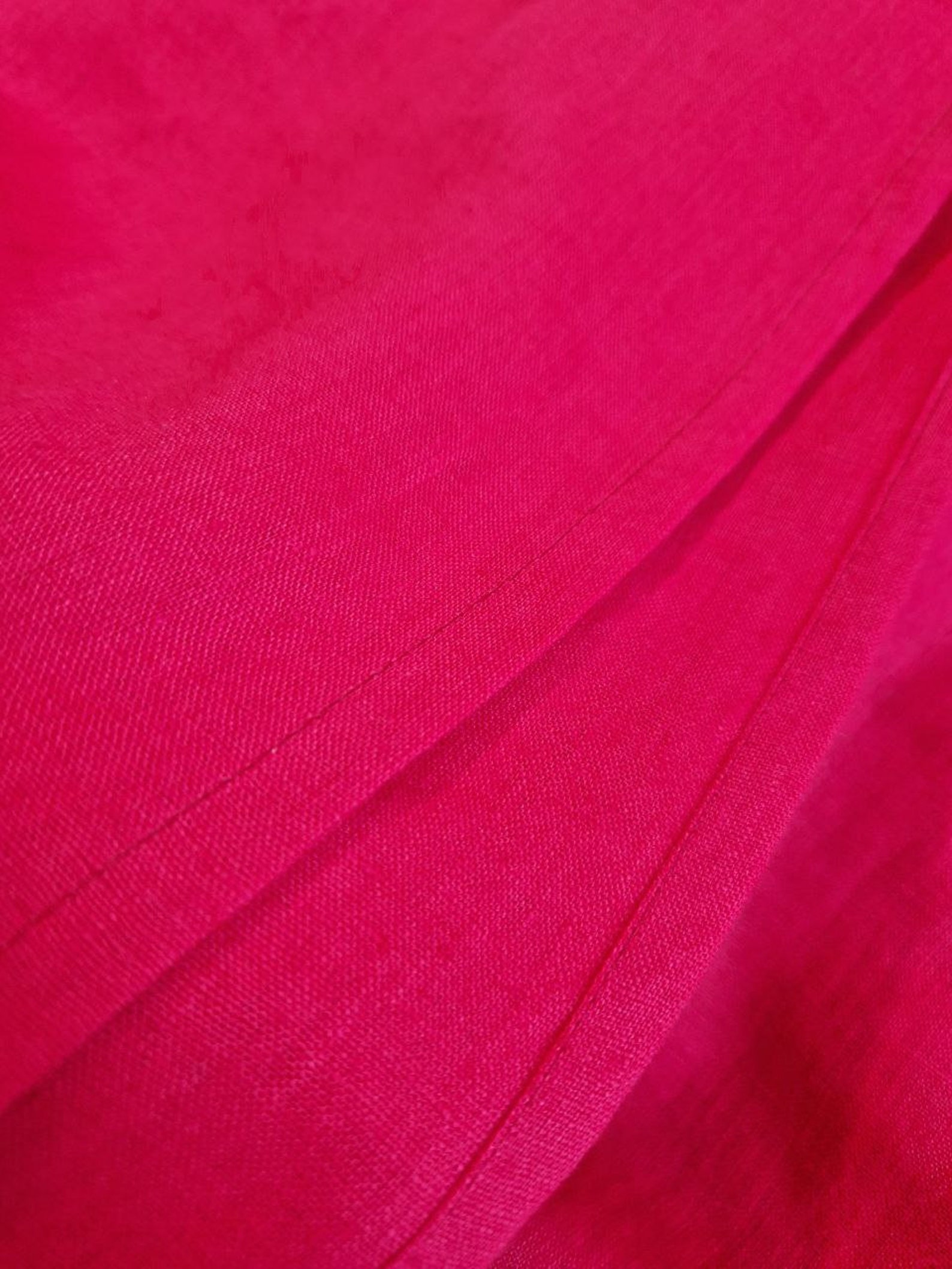 Viva Magenta Linen Curtain / 2 Panels / Linen Curtains With Rod Pocket ...