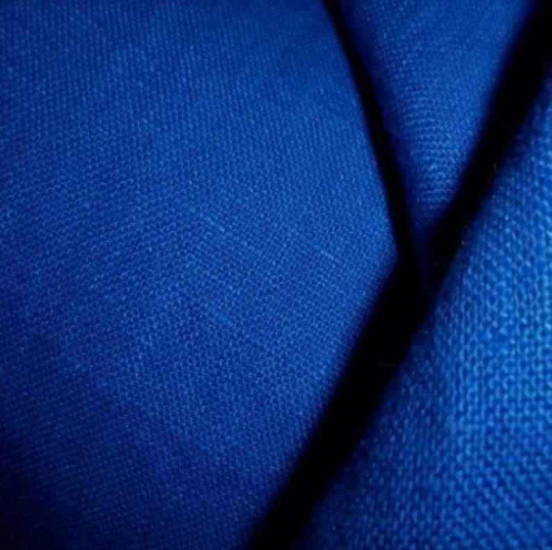 Royal Blue Linen Curtain / 2 Panels / Linen Curtains With Rod Pocket ...
