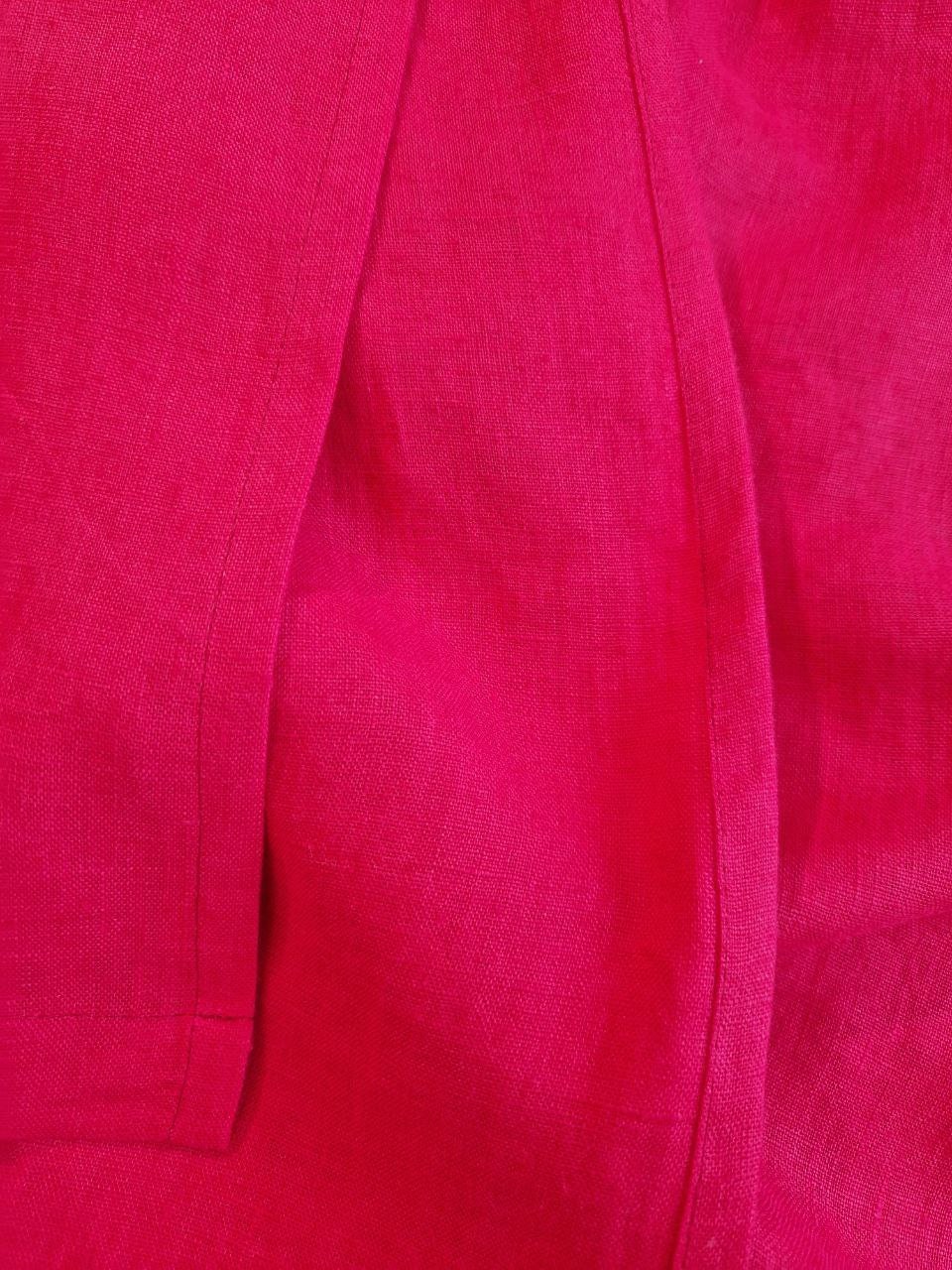 Viva Magenta Linen Curtain / 2 Panels / Linen Curtains With Rod Pocket ...