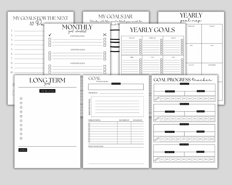 Ultimate Goal Planner, Goals Tracker, SMART Goal Setting Kit, Monthly ...