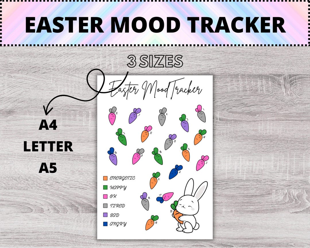 EASTER MOOD TRACKER - Printable Journal Pages - Digital Planner Pages ...