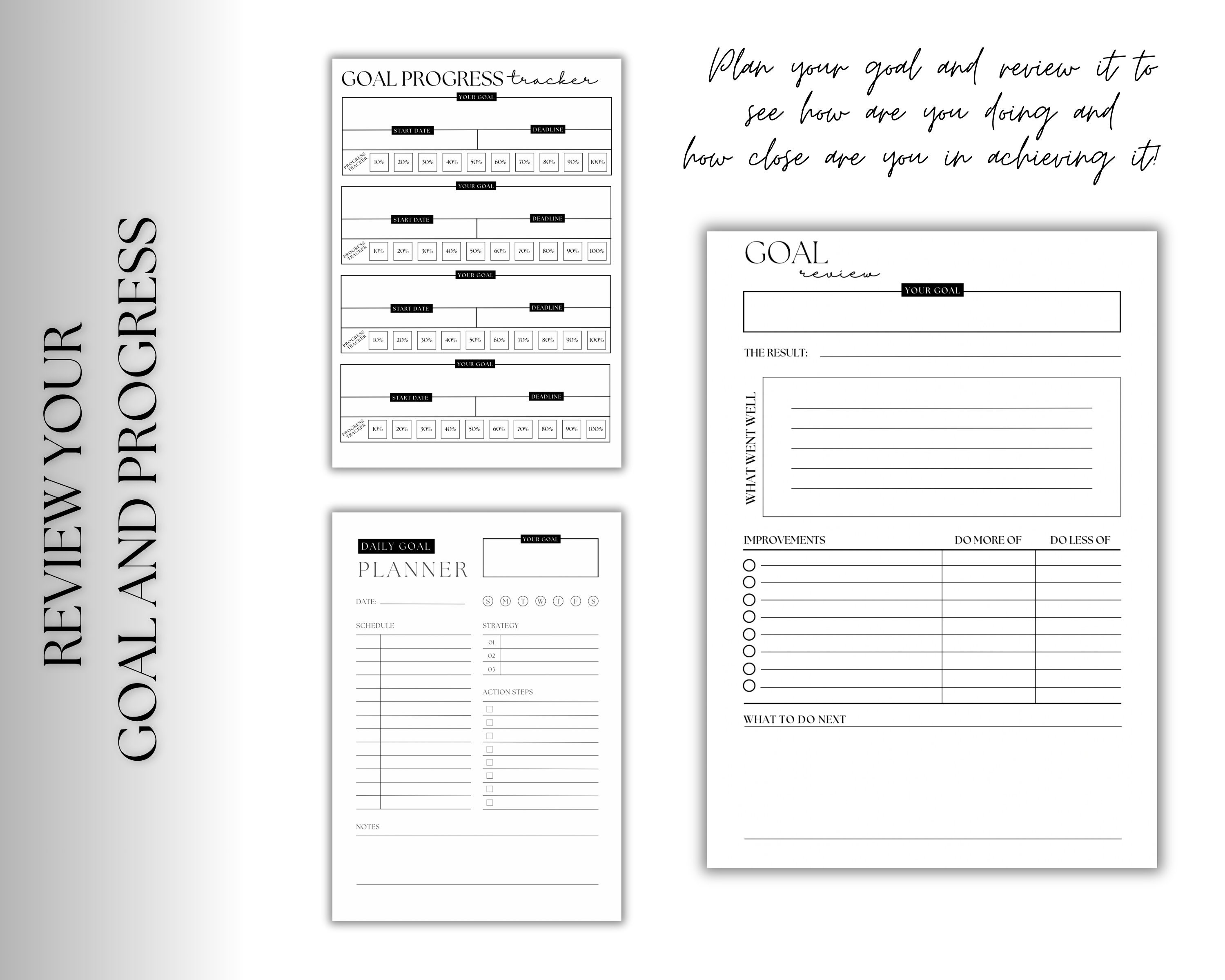 Ultimate Goal Planner, Goals Tracker, SMART Goal Setting Kit, Monthly ...