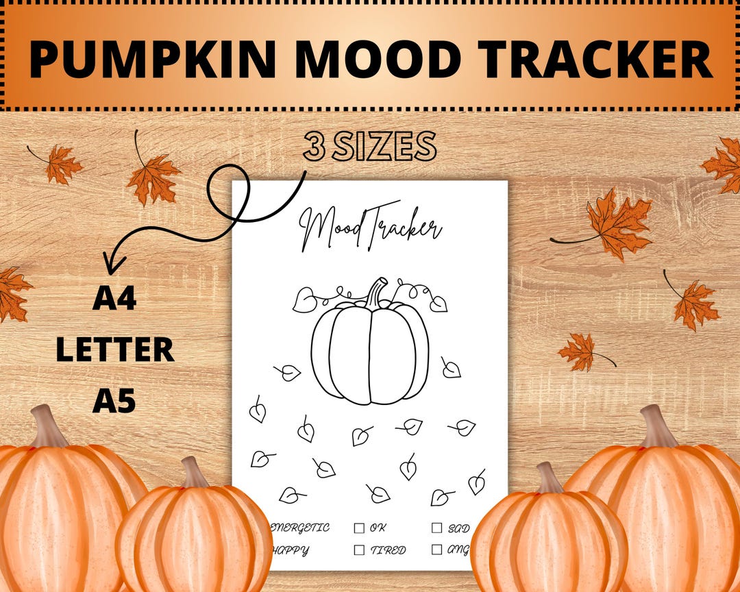 PUMPKIN TRACKER - Printable Journal Pages - Digital Planner Pages ...