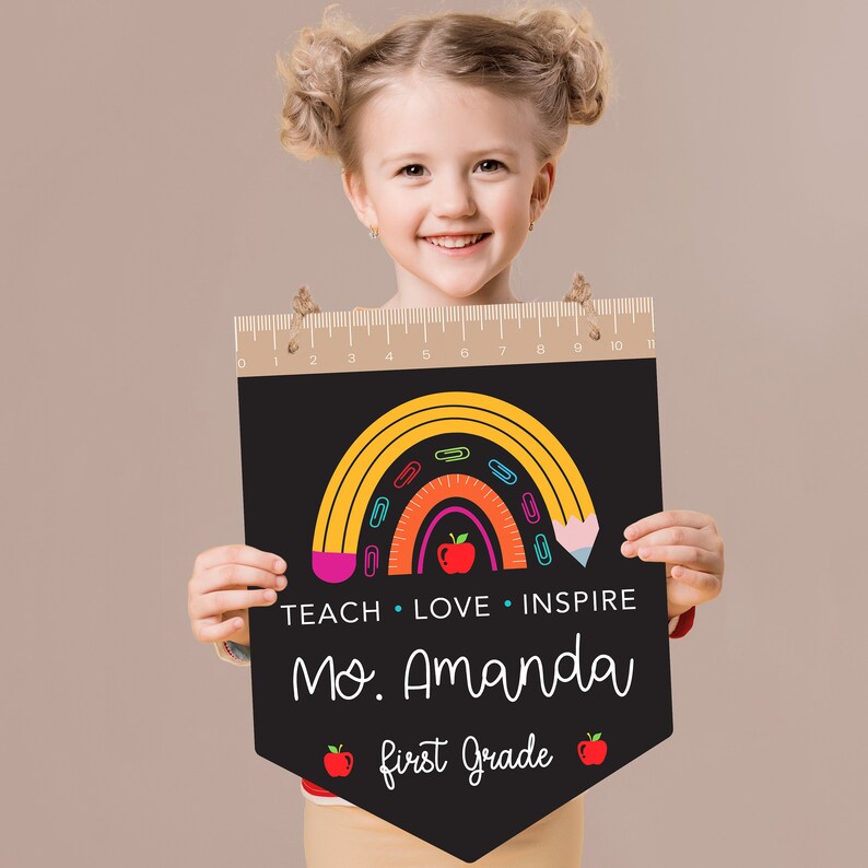 Classroom Door Sign, Personalized Teacher Sign, Classroom Decor ...