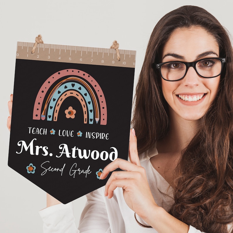 Classroom Door Sign, Personalized Teacher Sign, Classroom Decor ...