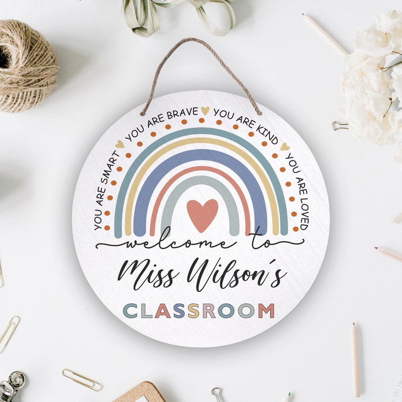Classroom Door Sign, Personalized Teacher Sign, Classroom Decor,teacher ...