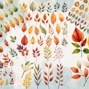Autumn Leaf Clipart, Watercolor Clipart, Fall Season, Home Decor ...