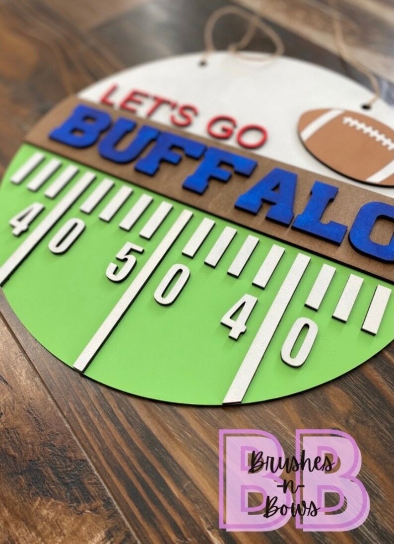 Let's Go Buffalo | Door Hanger | Hanging Decor | Football Decor | Mafia ...