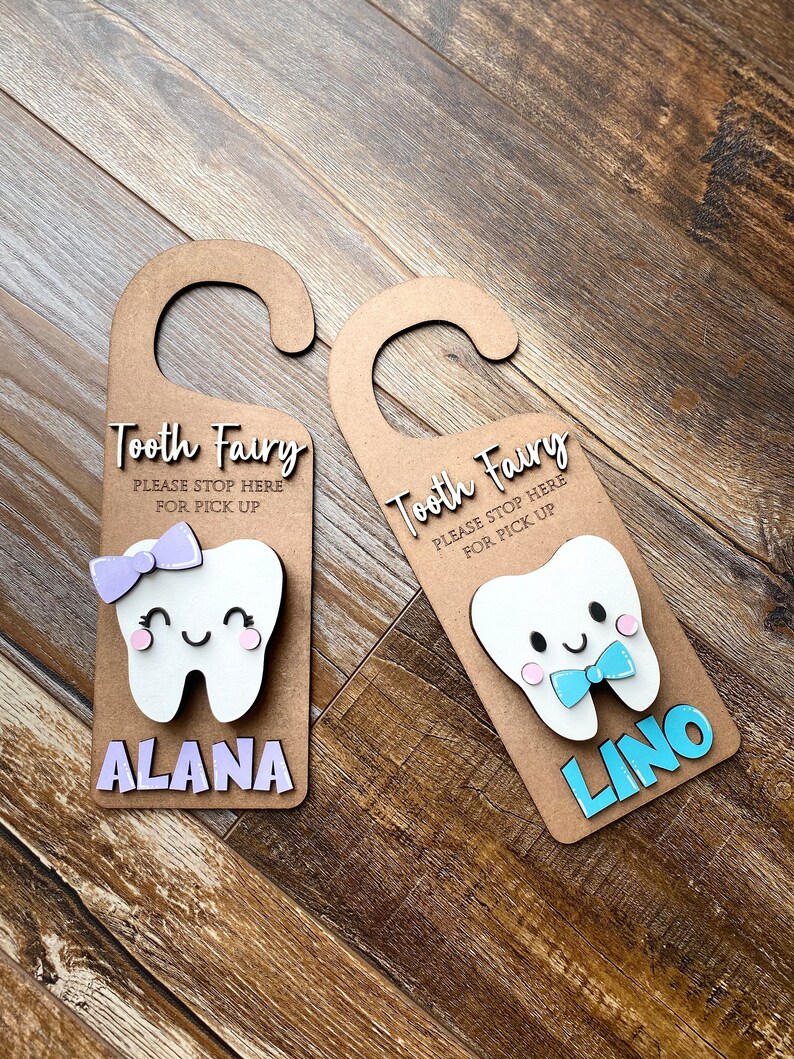 Tooth Fairy Door Hanger Tooth Holder Custom Door Hanger - Etsy
