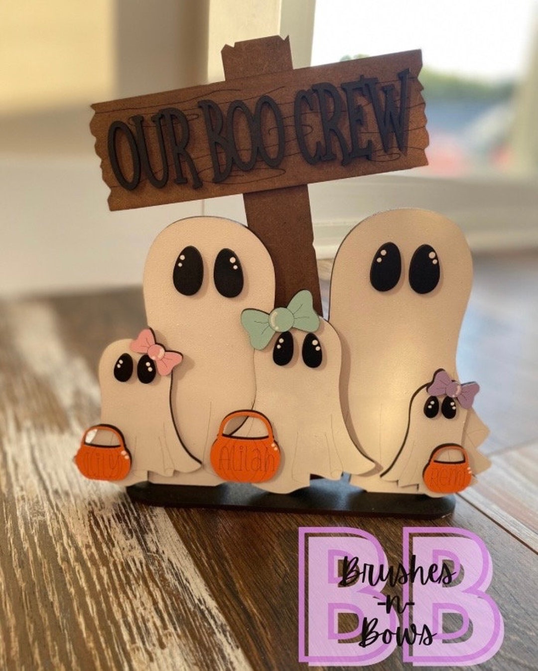 Personalized Ghosts | Shelf Sitter | Tiered Tray | Halloween Decor ...