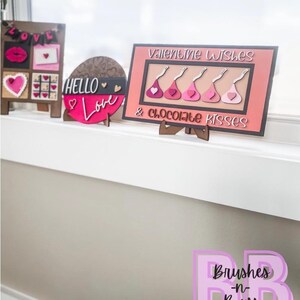 Personalized | Chocolate Kisses Sign | Valentine Wishes | Shelf Sitter ...