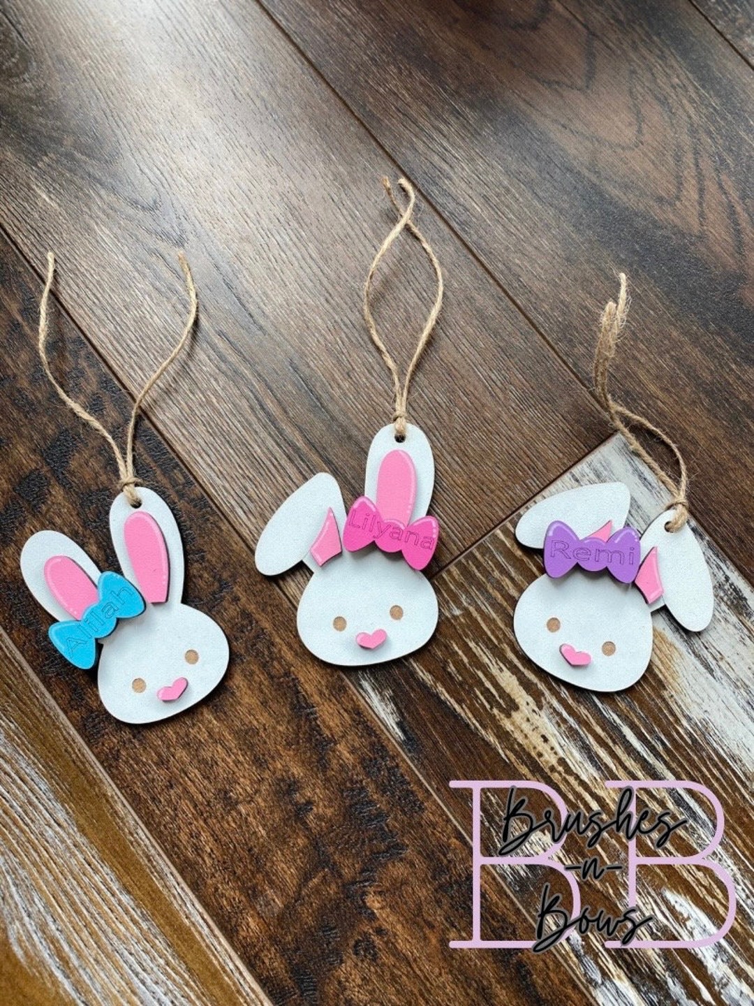 Personalized Easter Bunny Name Tags | Basket Tag | Kids | Custom Easter ...