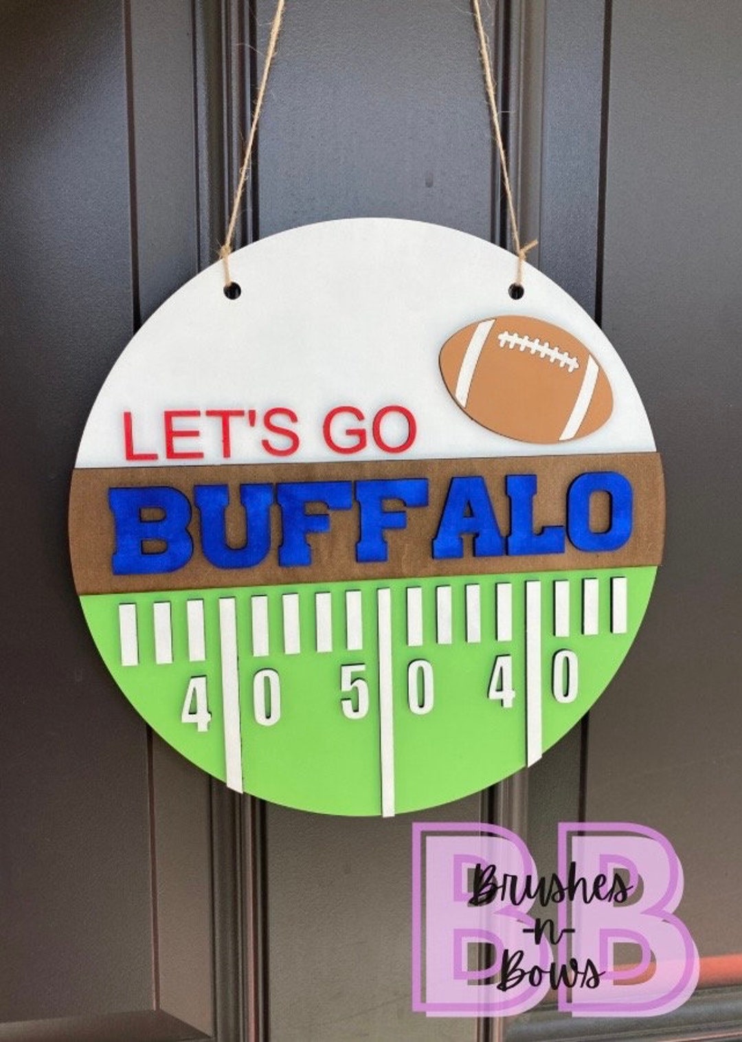 Let's Go Buffalo | Door Hanger | Hanging Decor | Football Decor | Mafia ...