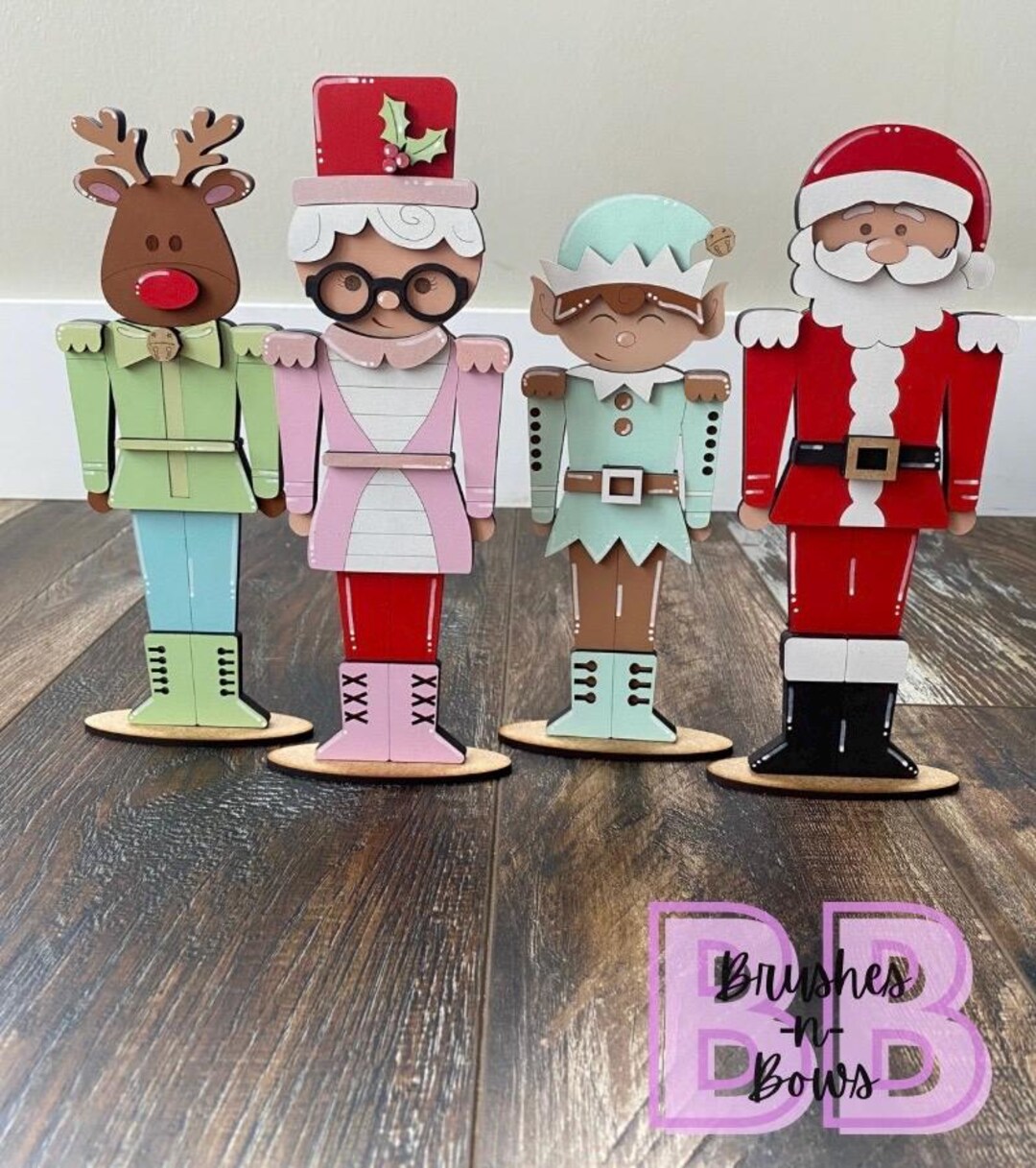 Christmas Nutcrackers | Santa Decor | Mrs. Claus Decor | Elf Decor ...