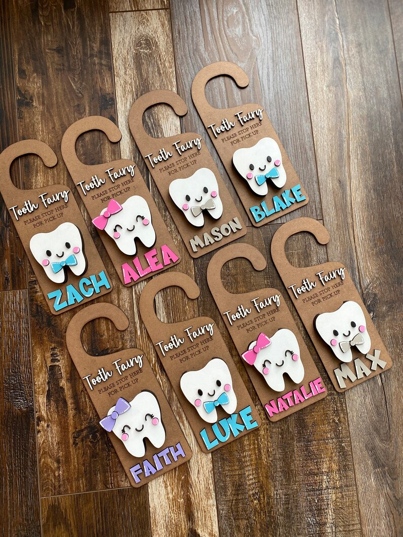 Tooth Fairy Door Hanger Tooth Holder Custom Door Hanger - Etsy