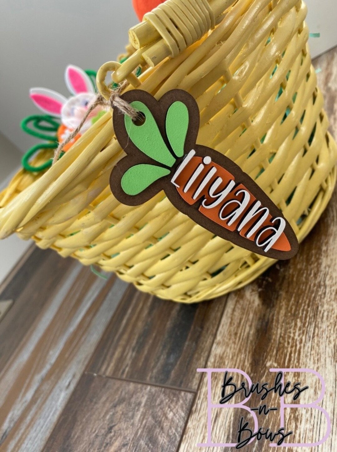 Personalized Easter Carrot Name Tags | Basket Tag | Kids | Custom ...