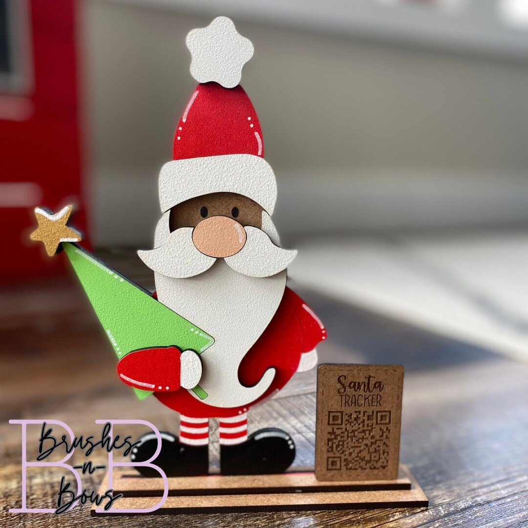 Santa Tracker | Shelf Sitter | Tiered Tray | Christmas Decor | - Etsy