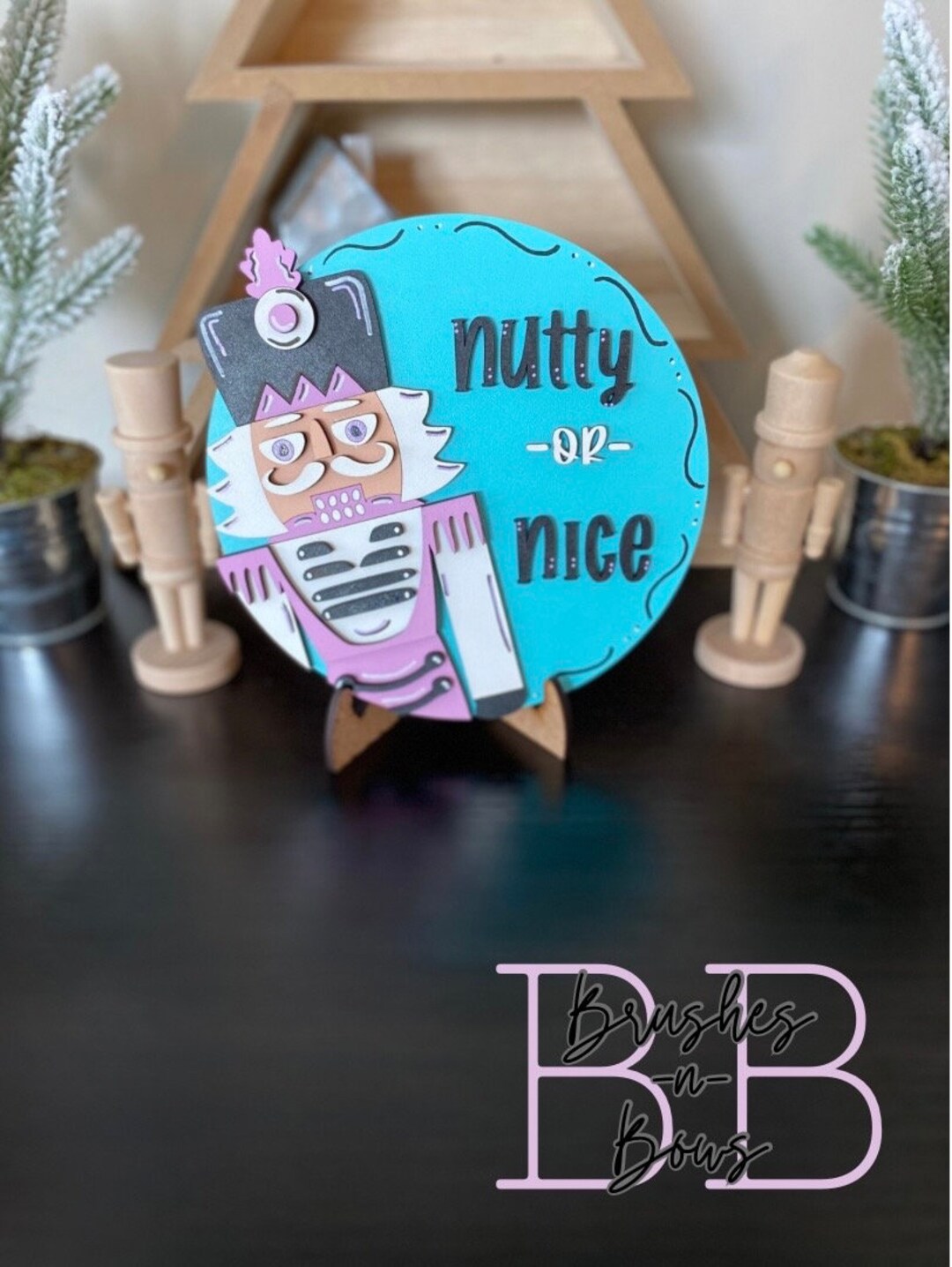 Nutty or Nice Shelf Sitter | Nutcracker | Christmas Decor | Winter ...