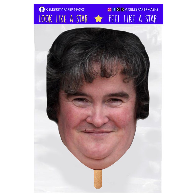 Susan Boyle Celebrity Face Mask - Etsy