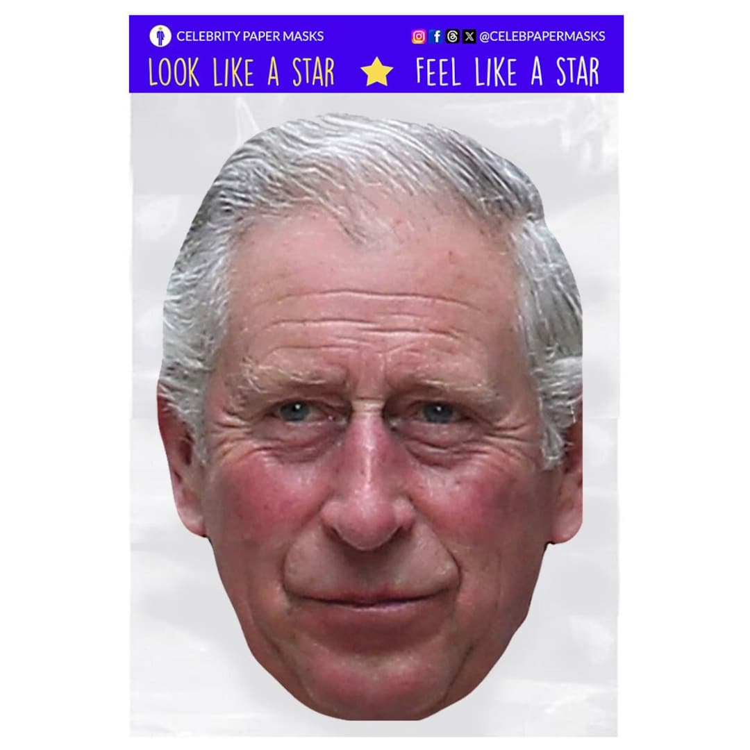King Charles Celebrity Face Mask - Etsy