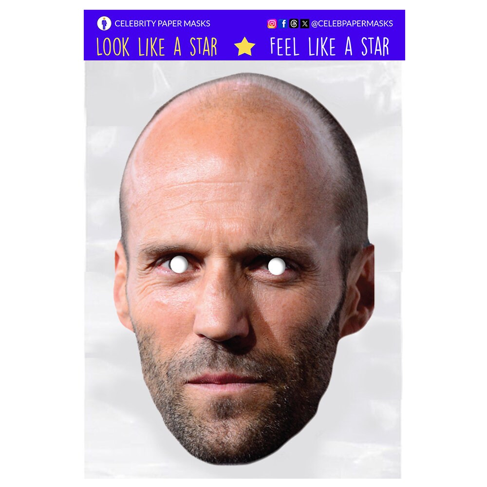 Jason Statham Celebrity Face Mask - Etsy