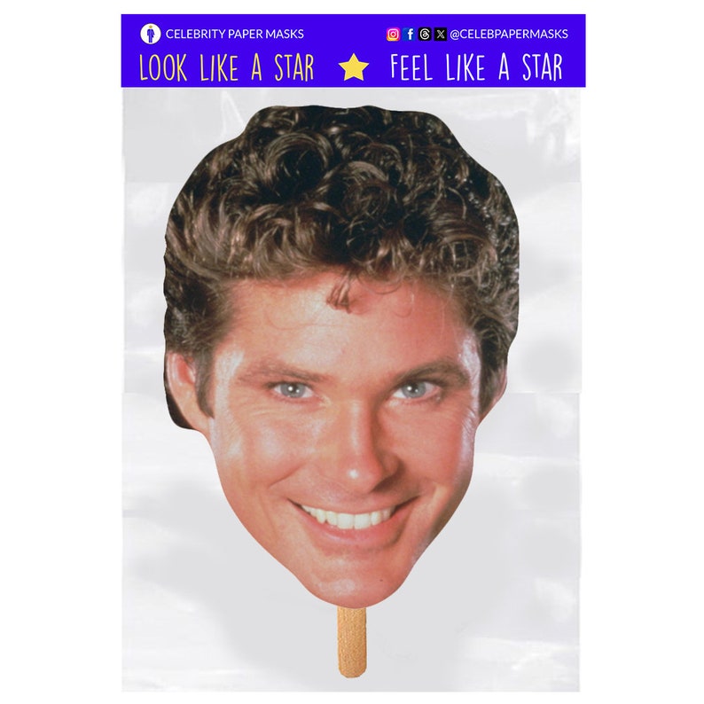 David Hasselhoff - the Hoff Celebrity Face Mask - Etsy
