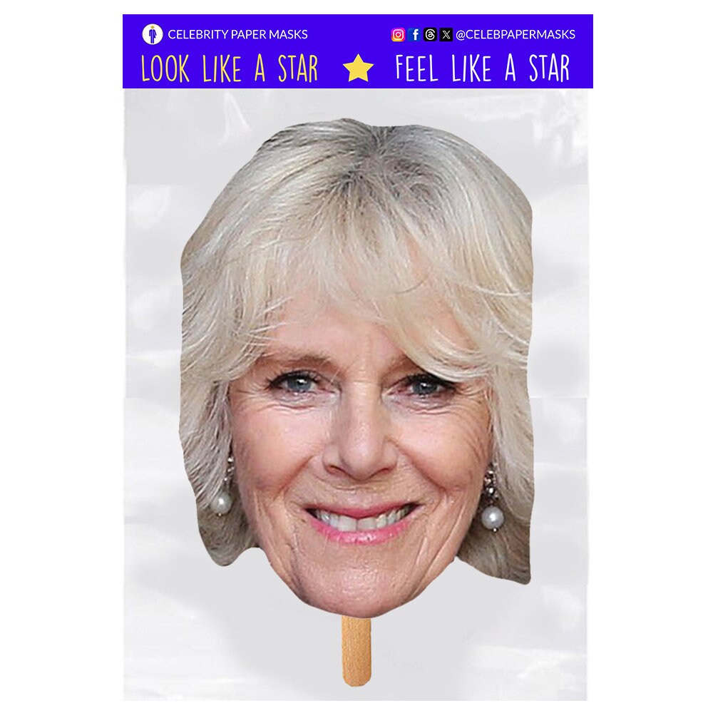 Queen Camilla Parker Bowles Celebrity Face Mask - Etsy