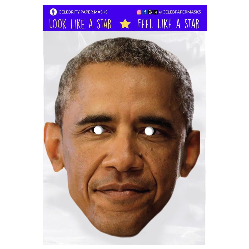 Barack Obama Celebrity Face Mask - Etsy