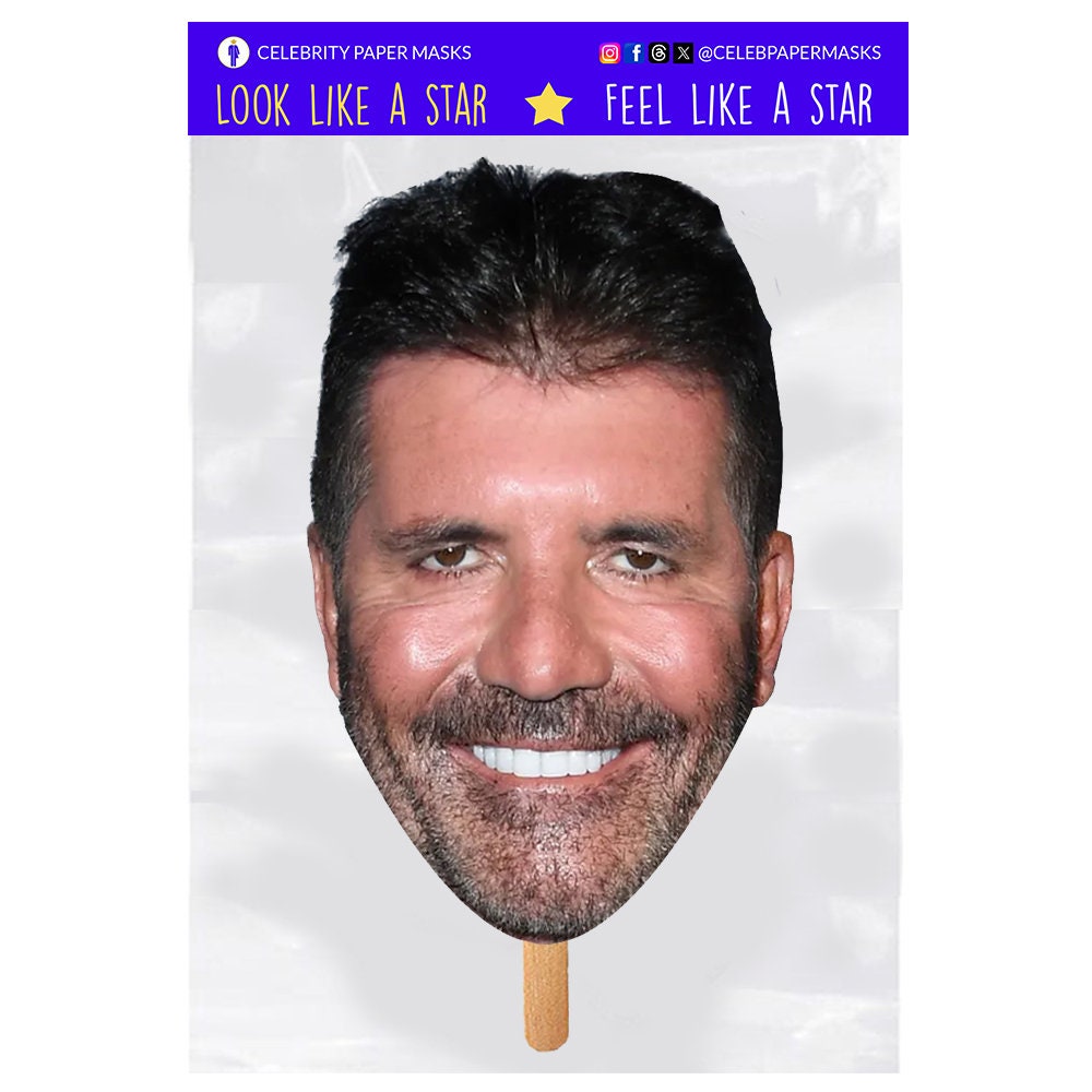 Simon Cowell Celebrity Face Mask - Etsy