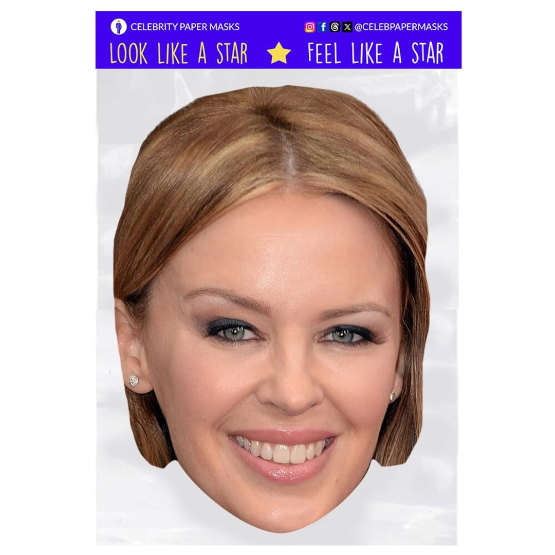 Kylie Minogue Celebrity Face Mask - Etsy