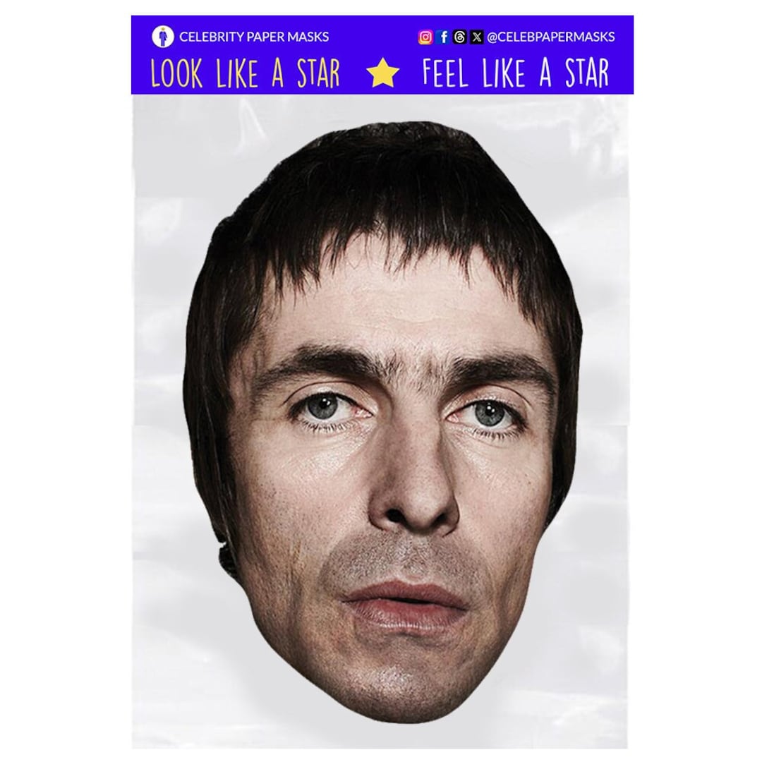 Liam Gallagher Celebrity Face Mask - Etsy