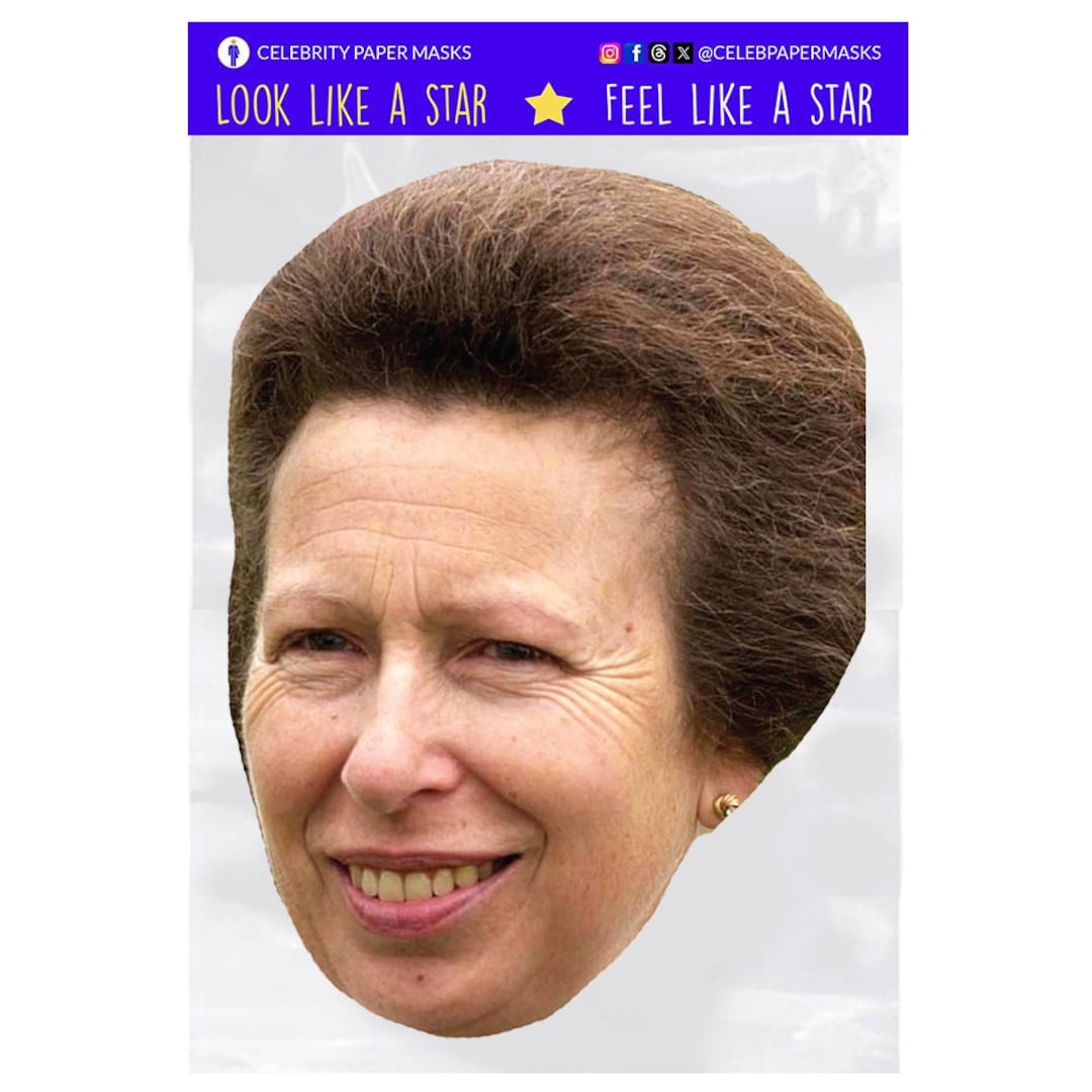 Princess Anne Celebrity Face Mask - Etsy