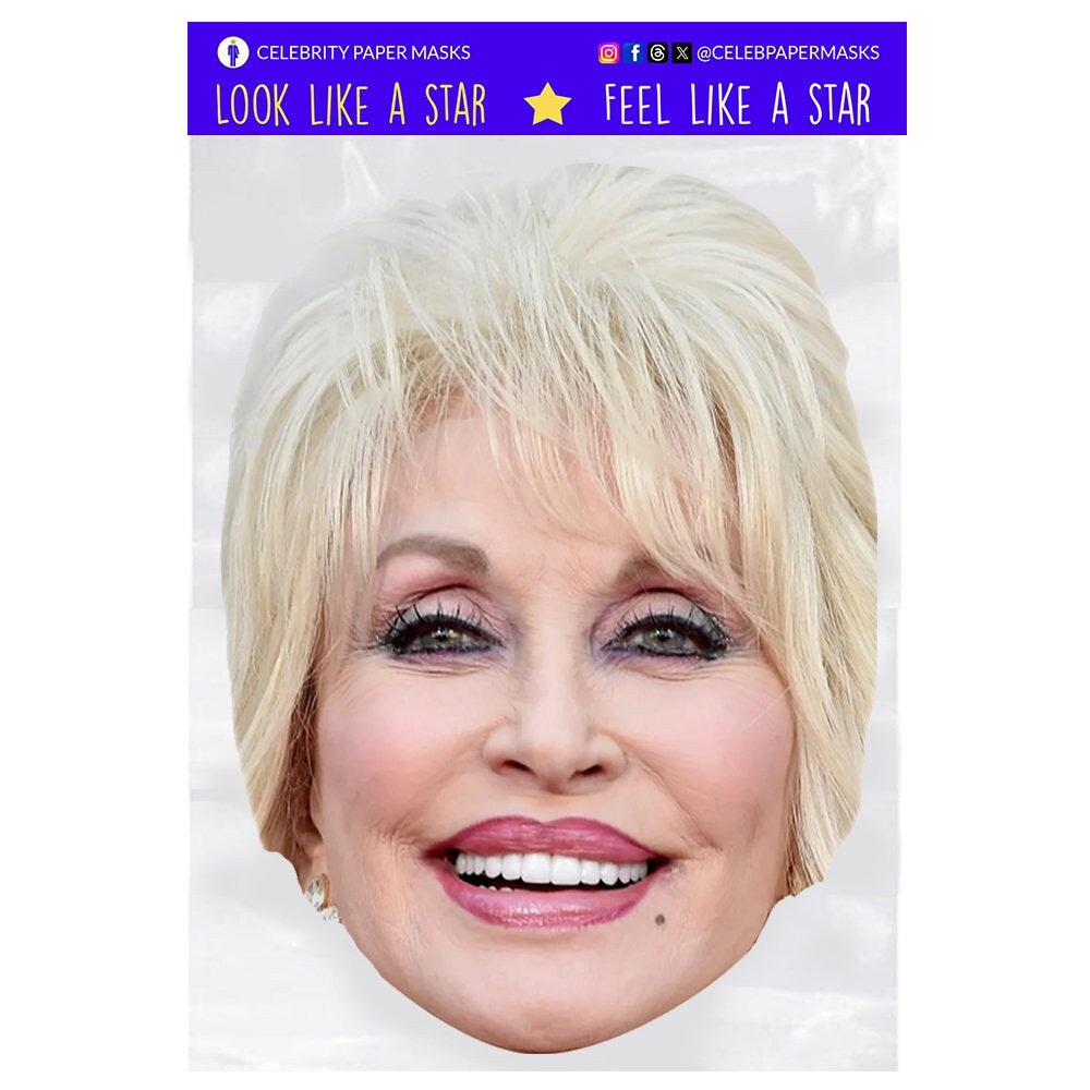 Dolly Parton Celebrity Face Mask - Etsy