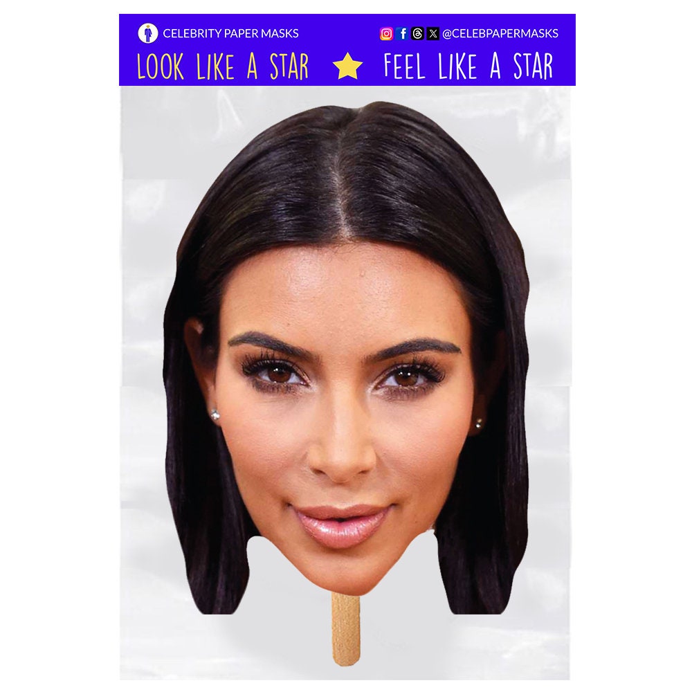Kim Kardashian Celebrity Face Mask - Etsy