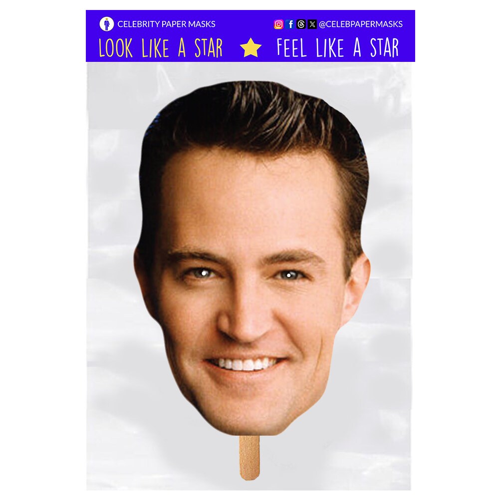 Matthew Perry - Chandler Bing Celebrity Face Mask - Etsy