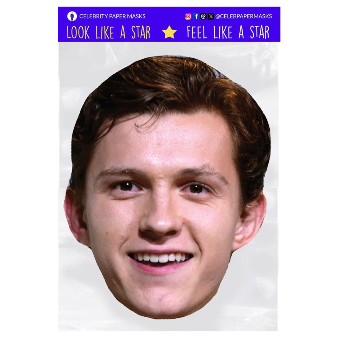 Tom Holland Celebrity Face Mask - Etsy