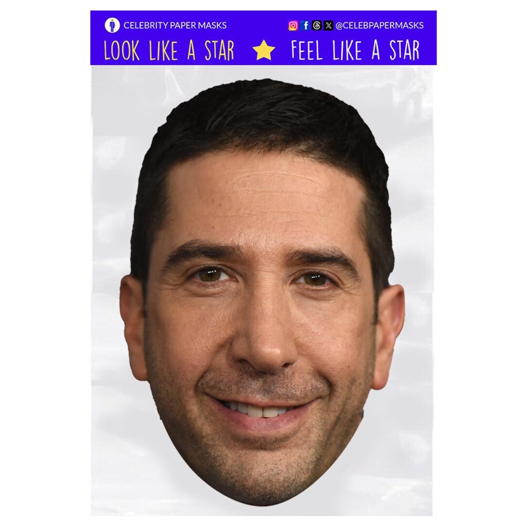 David Schwimmer - Ross Geller Celebrity Face Mask - Etsy